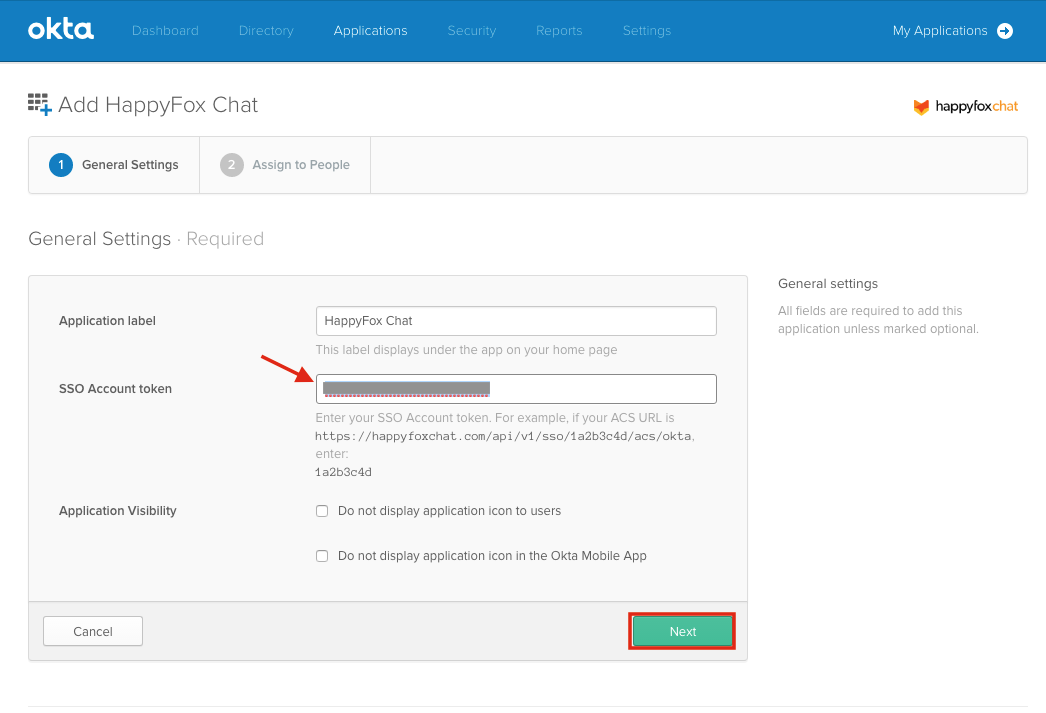 Setting up Okta on your HappyFox Chat account - HappyFox Chat